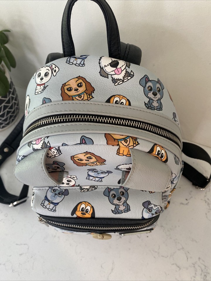 Disney Parks Loungefly Disney Dogs Puppy Mini Backpack Grey - Rare ...