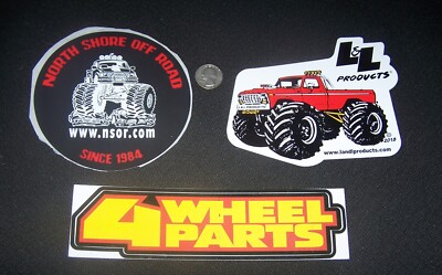 3 - Different Original Off Road - Stickers NHRA NASCAR Hot Rod Trucks ...