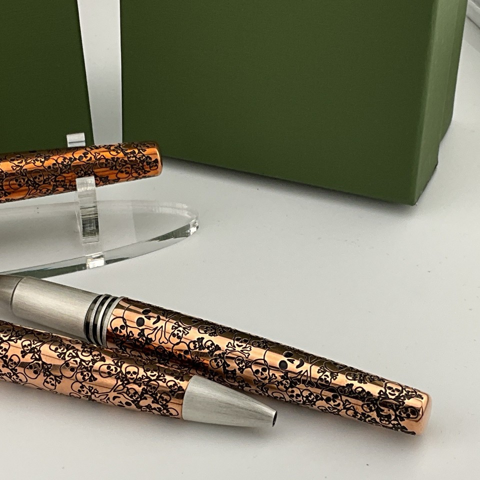 MONTEGRAPPA MERRY SKULL COPPER FOUNTAIN, ROLLERBALL, BALLPOINT SET | eBay