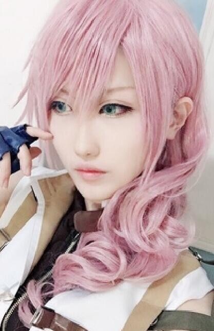 FINAL FANTASY XIII FF 13 FFXIII Lightning Eclair Farron Wig Cosplay Wig ...