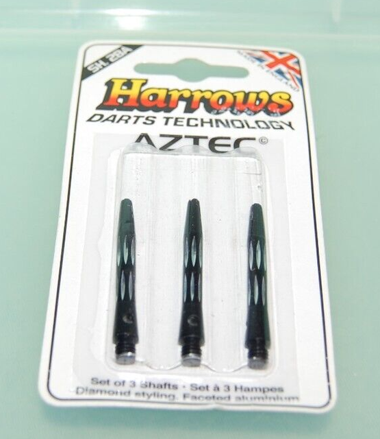 Harrows Aztec Short 2ba Set of 3 Darts Shafts / Stems Red & Silver ...