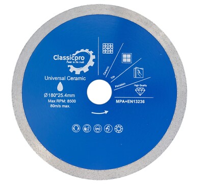 DIAMOND TILE CUTTING BLADE DISC GRINDER CUTTER Continuous Rim 180mm x ...