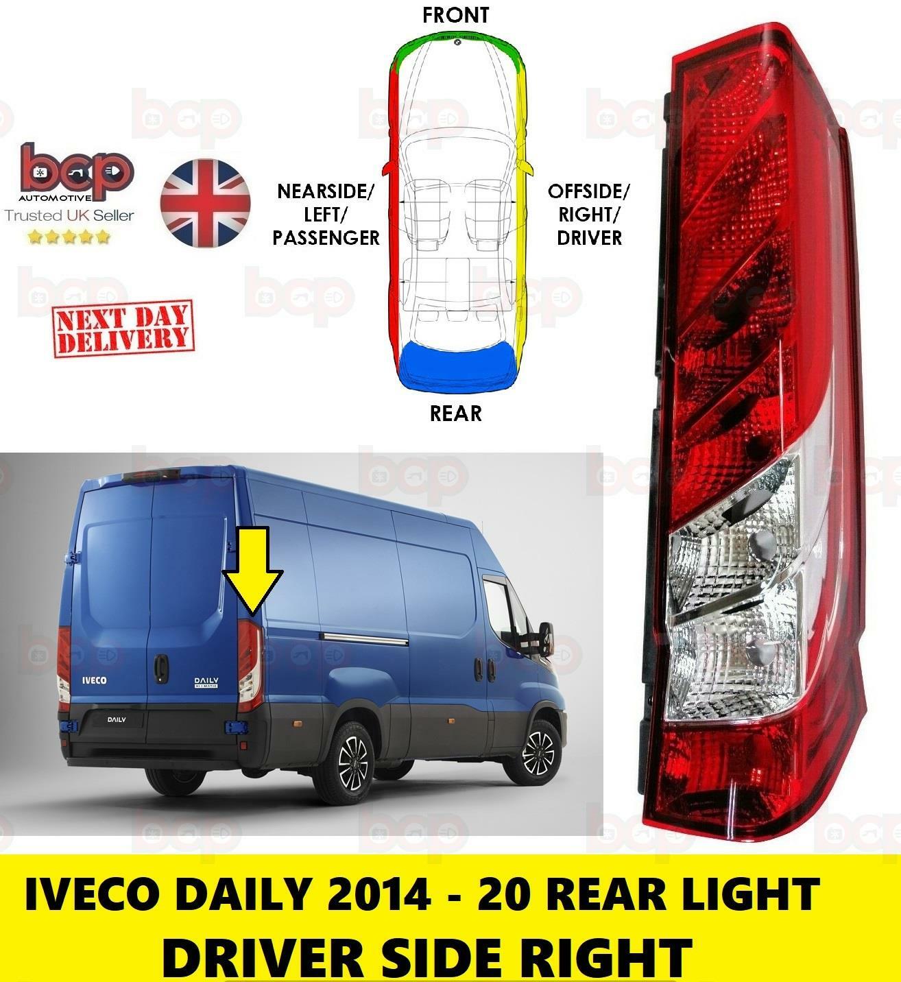IVECO DAILY REAR LIGHT 2014 – 2019 TAIL LAMP BACK LIGHT DRIVER SIDE ...