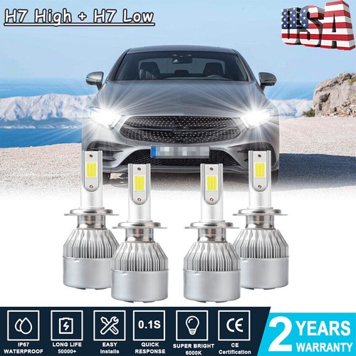 For 2008-2017 Mercedes-Benz C300 - Front LED Headlight 4X Bulbs High ...