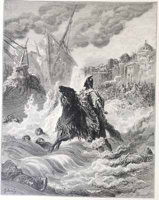 Mahomet II Constantinople Antique 1855 Engraving History Crusades Book ...