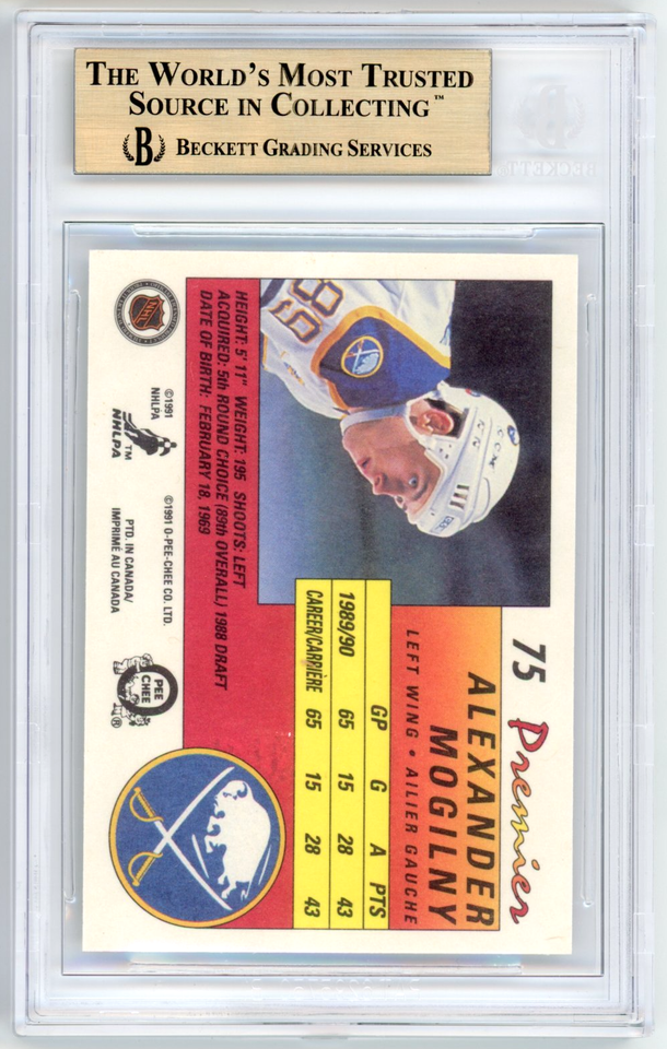 Alexander Mogilny RC BGS 9.5: 1990-91 OPC Premier Rookie Card True Gem ...