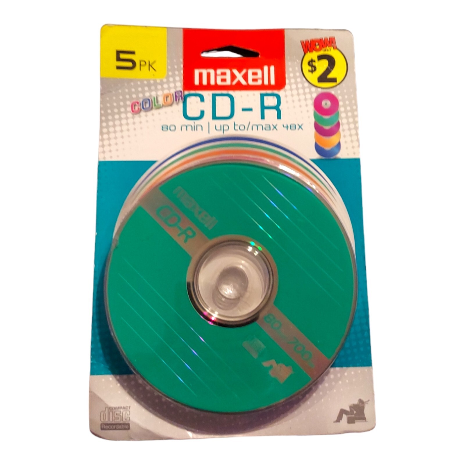 MAXELL CD-R COLOR 5-PACK 80 Min 700mb | eBay