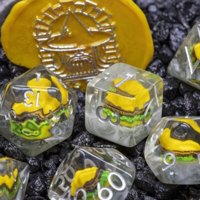 Sage's Royale With Cheese Resin Polyhedral Dice Set | DnDDice DnD TTRPG ...