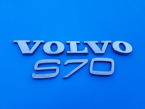98 99 00 VOLVO S70 REAR GATE LID CHROME EMBLEM LOGO BADGE USED SET OEM ...