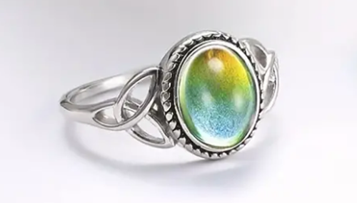 Celtic Design Band - Boho Style Mood Stone - Color Changing Ring ...
