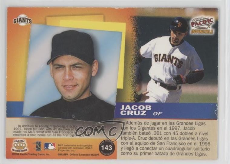 1998 Pacific Invincible Jacob Cruz #143 | eBay