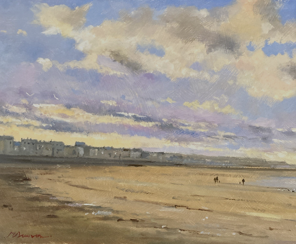 Afternoon Light at West Bay signed oil on board painting | eBay UK