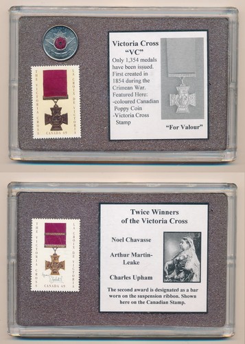 Canada: 2004 Victoria Cross Stamp & Poppy 25c Coloured Coin in ...