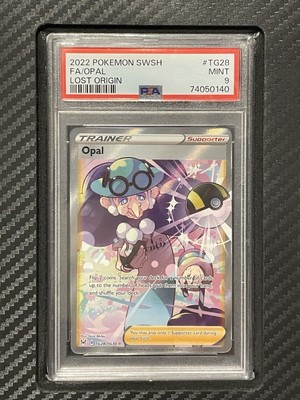 2022 PSA 9 FA Opal #TG28 Full Art Trainer Gallery Pokemon TCG SWSH Lost ...