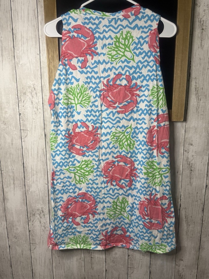 Simply Southern Dress Womens Size M/L Crab Sleeveless Swim Coverup RN ...