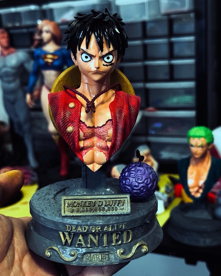 One Piece – Monkey D. Luffy Bust (3D Resin Printed & Hand-Painted ...