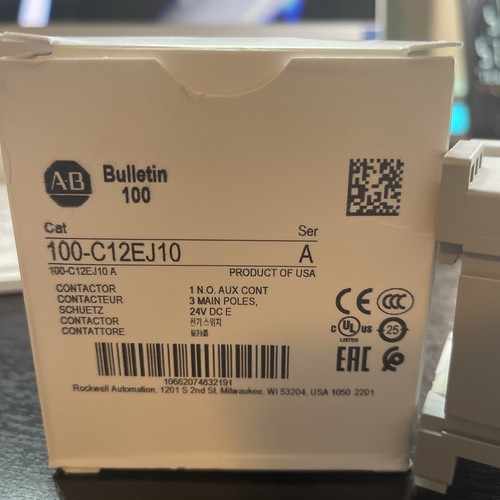 AB 100-C12EJ10 24VDC E CONTACTOR 100C12EJ10 New Allen-Bradley US Free ...