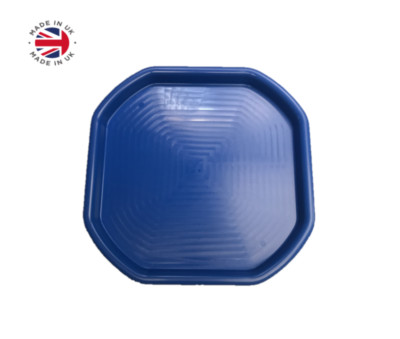 BLUE - SMALL MINI PLASTIC MIXING TRAY SPOT BUILDERS CEMENT SAND MORTAR ...