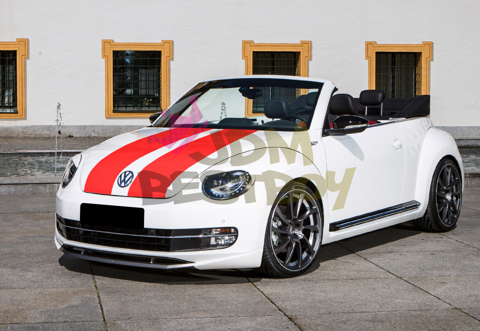 Matte Color Racing Stripes Vinyl Wrap Decal For Volkswagen Beetle 25FT ...