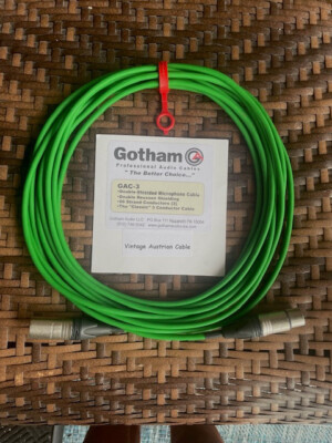 Vintage Gotham GAC-3 Microphone Cable Assembly (Austrian Cable) 20 foot ...