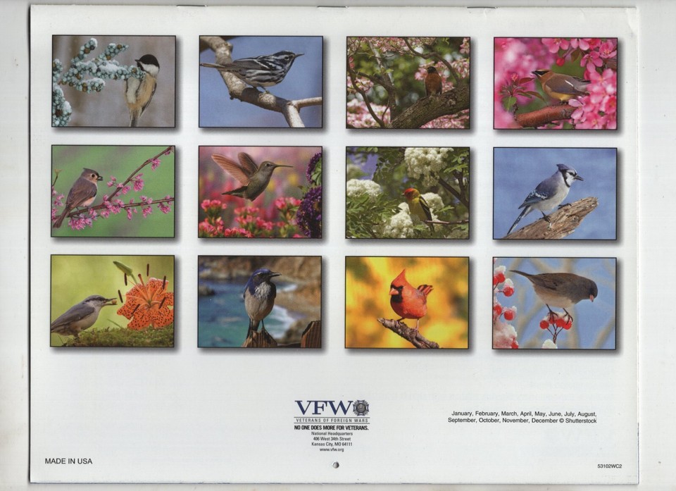VFW Veterans of Foreign Wars 2016 Calendar | eBay