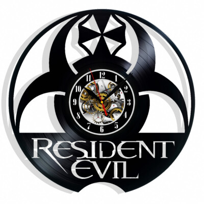 Resident Evil Vinyl Wall Clock Gift Birthday Holiday Home Room Decor ...