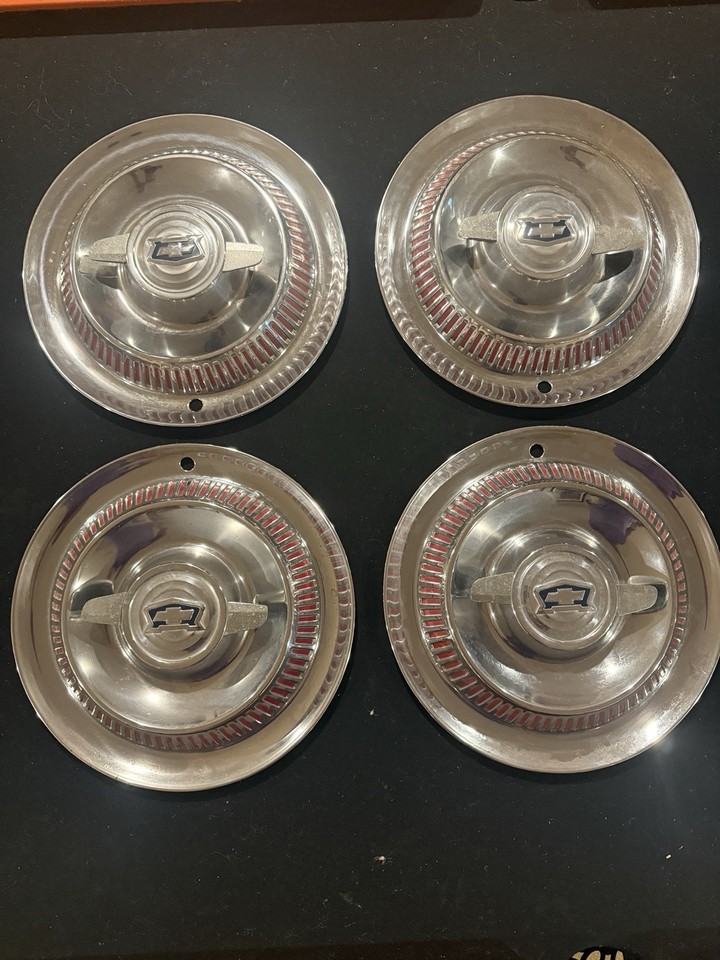 1953-55 Corvette original Hubcaps and Spinners 1954 1955 1953 | eBay