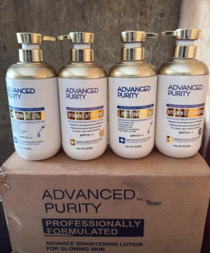 Advanced Purity Vitamin C and Turmeric brightening lotion for skin care ...