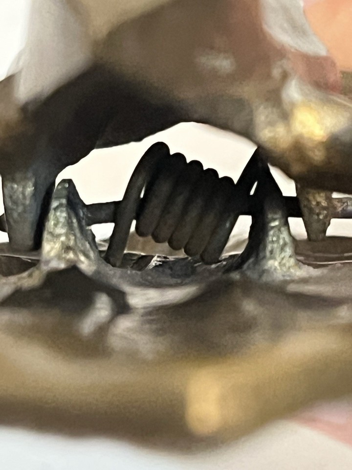 Vintage Brass Leaping Frog on Lily Pad Spring-Action Paper Holder, Desk ...