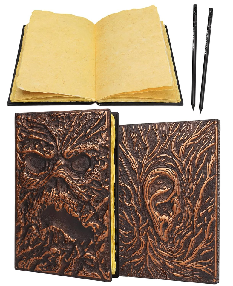 Necronomicon Horror Journal – Faux Leather DND Spellbook Notebook with ...