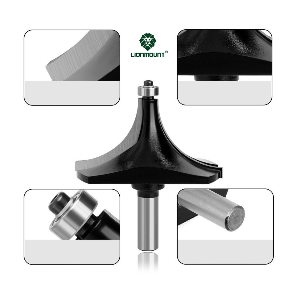 Round Over Edge Forming Router Bit 12mm Shank 92mm Length,1-1/2"(38.1mm ...