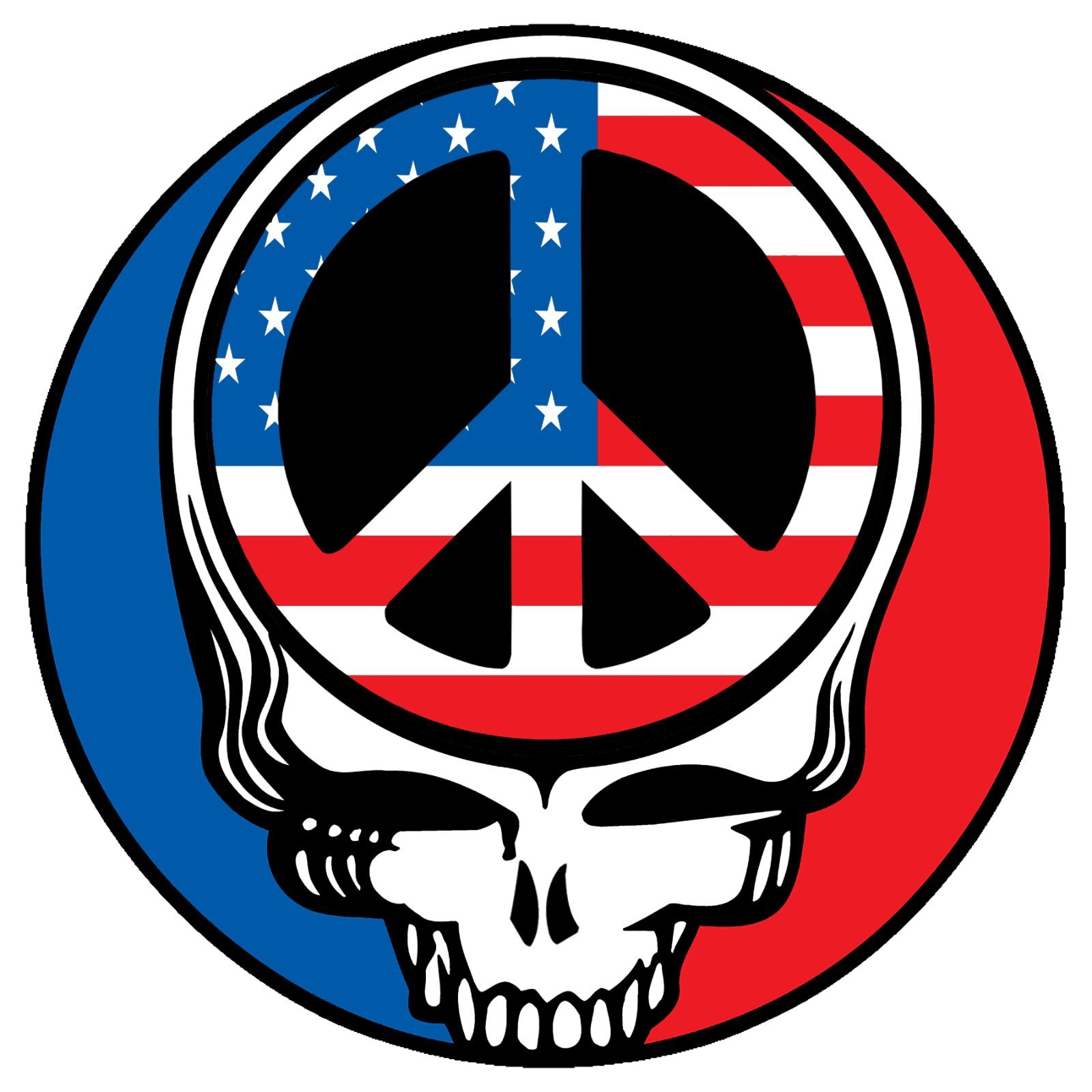 Grateful Dead Steal Your Face Peace Sign 3" Magnet | eBay