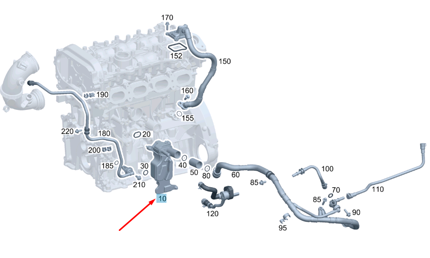 MERCEDES-BENZ E W213 Oil Separator A2700109703 NEW GENUINE | eBay