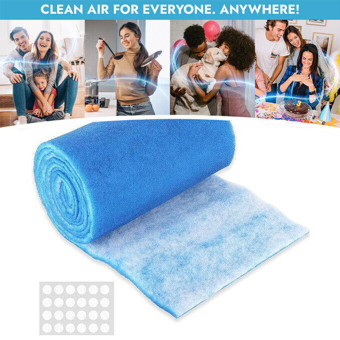 Air Vent Polyester Filter Roll MERV 8 HVAC Furnace Filter Cut to Fit 12 ...