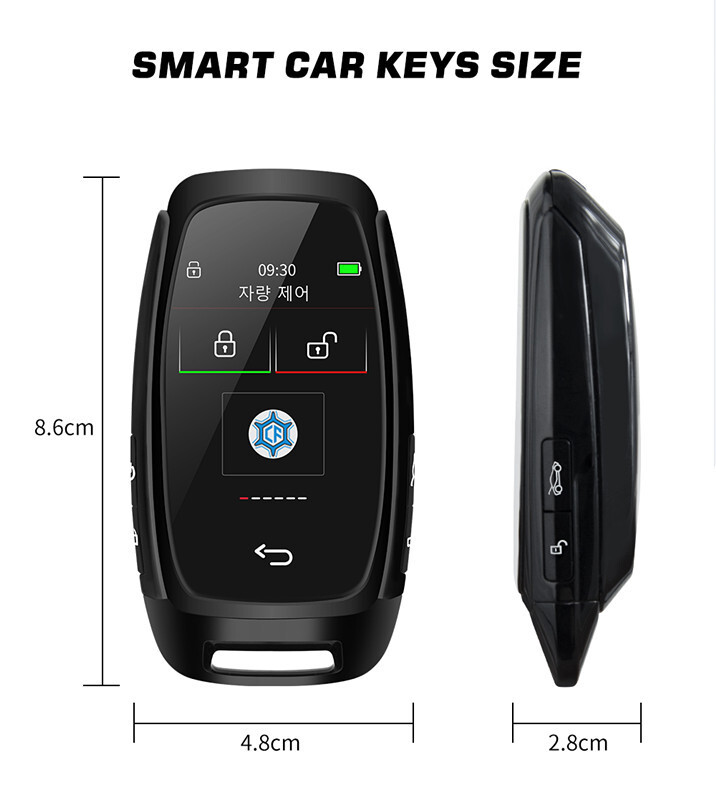 Touch Screen Display Keyless Entry Car Remote Smart Key Digital LCD ...