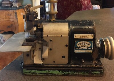 Antique MERROW SEWING MACHINE Co. #60-D3B #142528 Commercial INDUSTRIAL ...