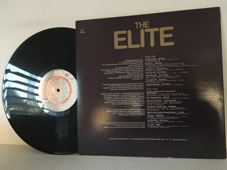 Various Pop Artist -The Elite - k Tel Records (1981) 12" Vinyl LP | eBay