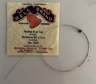 VINTAGE - BELL BRAND GUITAR STRING - Guitar E or 1st - Steel | eBay