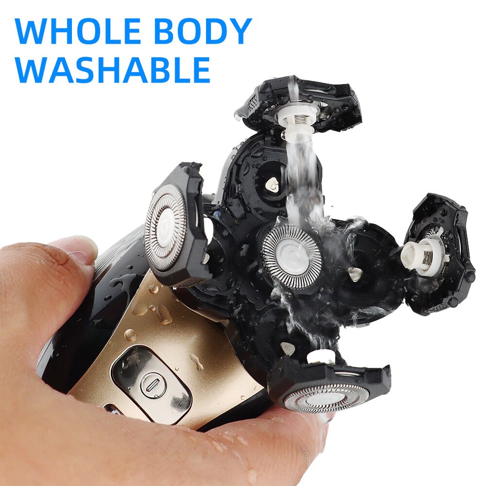 5 IN 1 4D Rotary Electric Shaver Rechargeable Bald Head Hair Beard ...