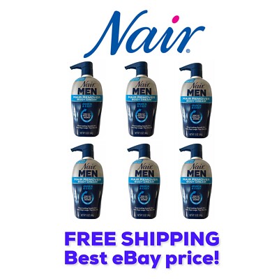 6 Pack Nair Men Hair Removal Body Cream 13 oz 368 g Back Chest Arms ...