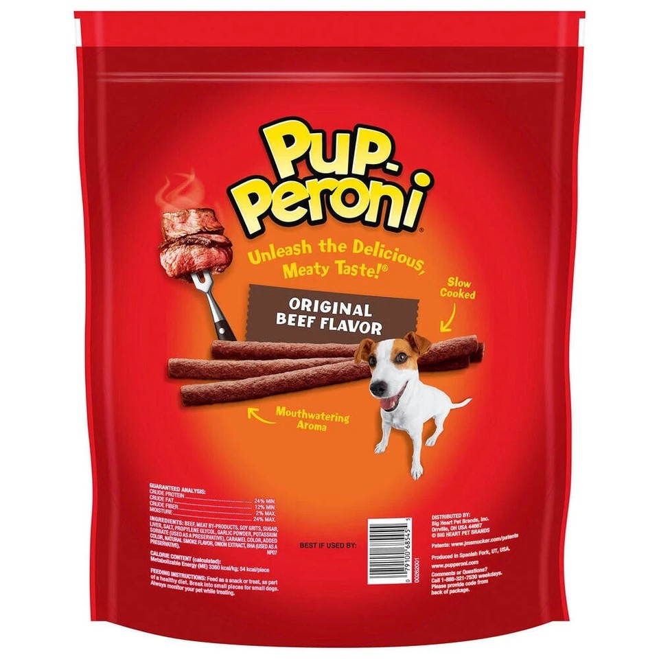 2 PACK - Pup-Peroni Dog Snacks Original Beef Flavor dog treats (46 oz ...