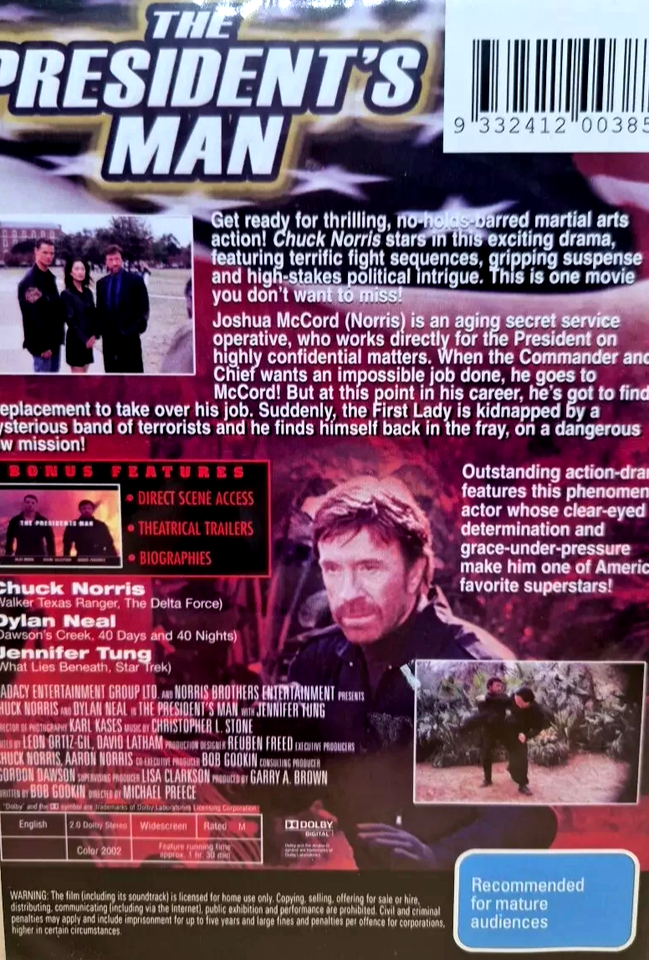 The President's Man : Chuck Norris : NEW DVD : Region All | eBay Australia