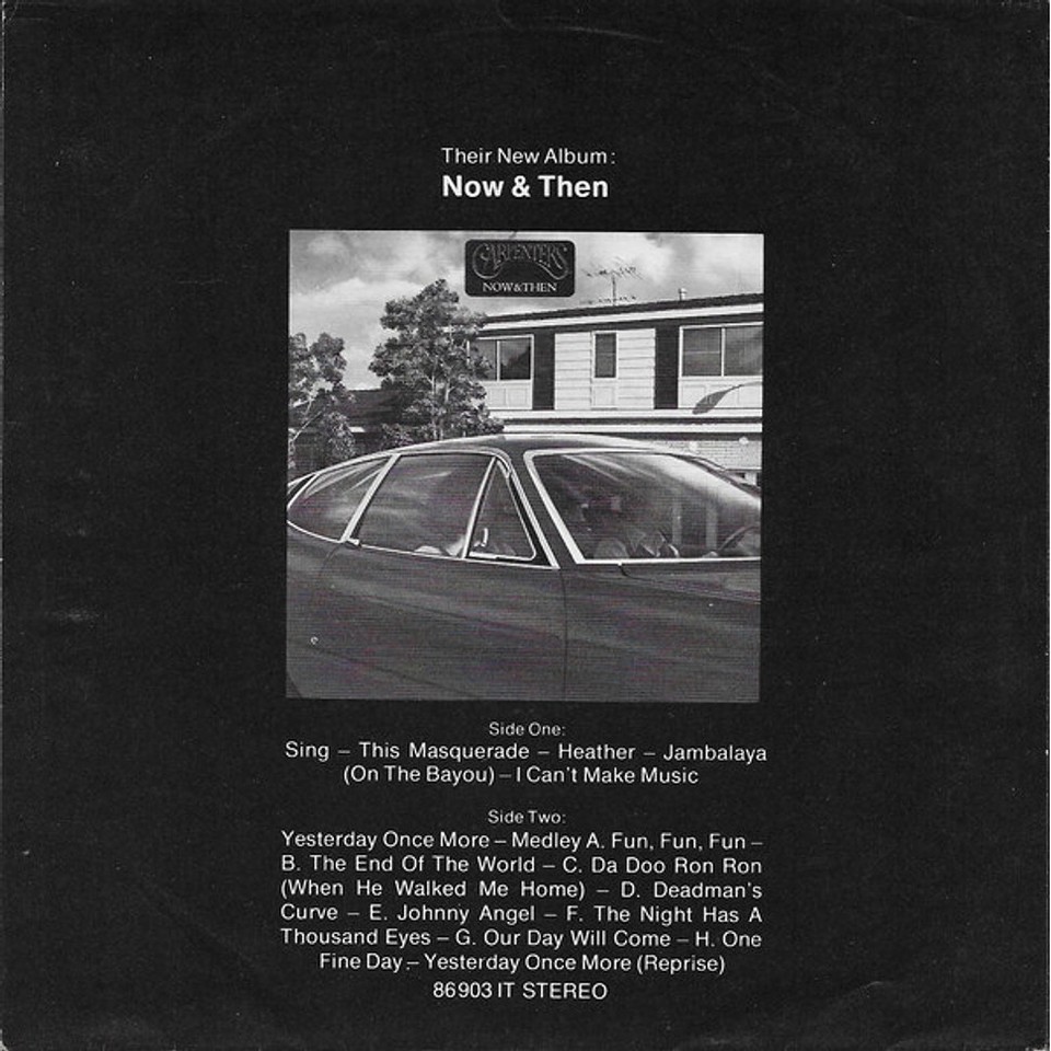 Carpenters - Yesterday Once More / Road Ode (Vinyl 7" - 1973 - DE ...