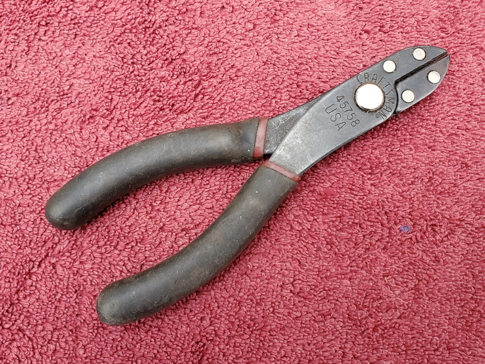 Craftsman 6" Diagonal Wire Cutting Pliers Dykes Laminated Made in USA ...