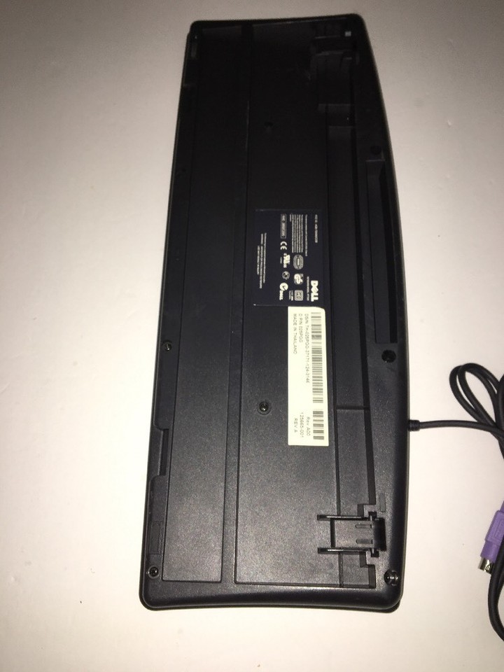 Dell Wired PS/2 Computer Keyboard 104 Key Black RT7D00 025PGG TH-025PGG ...