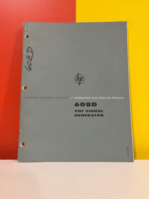 HP 00171-4 608D VHF Signal Generator Operating & Service Manual | eBay