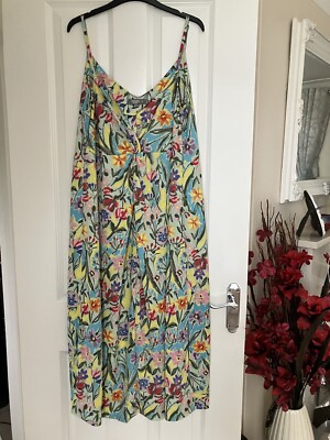 Nutmeg Morrisons multicoloured floral dress. Size 16 | eBay UK