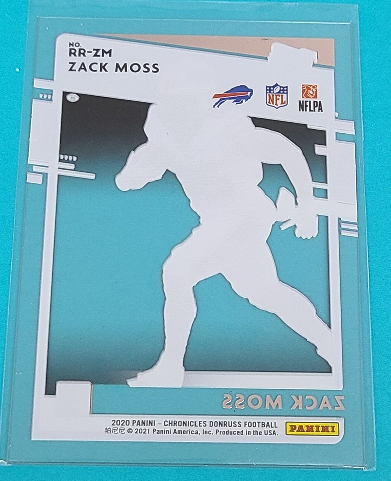 2020 Chronicles Clearly Donruss Rated Rookies #RR-ZM Zack Moss Football ...