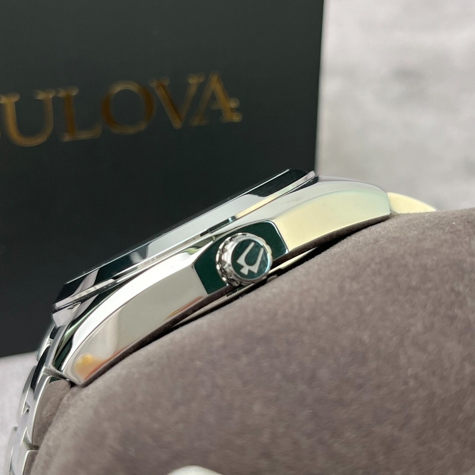 Bulova Surveyor 96A270 Automatic 42mm Black Dial Men's Stainless Steel ...