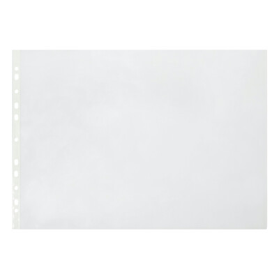 100pc Marbig Deluxe A3 Ring Binder Sheet Protectors/Pocket Landscape ...